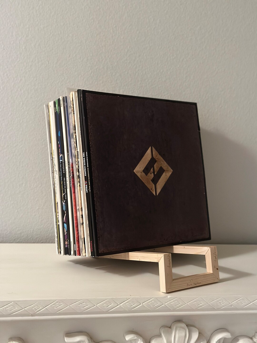 Vinyl Record Stand, Wood Record Holder, Minimalist, Handmade in the USA ...