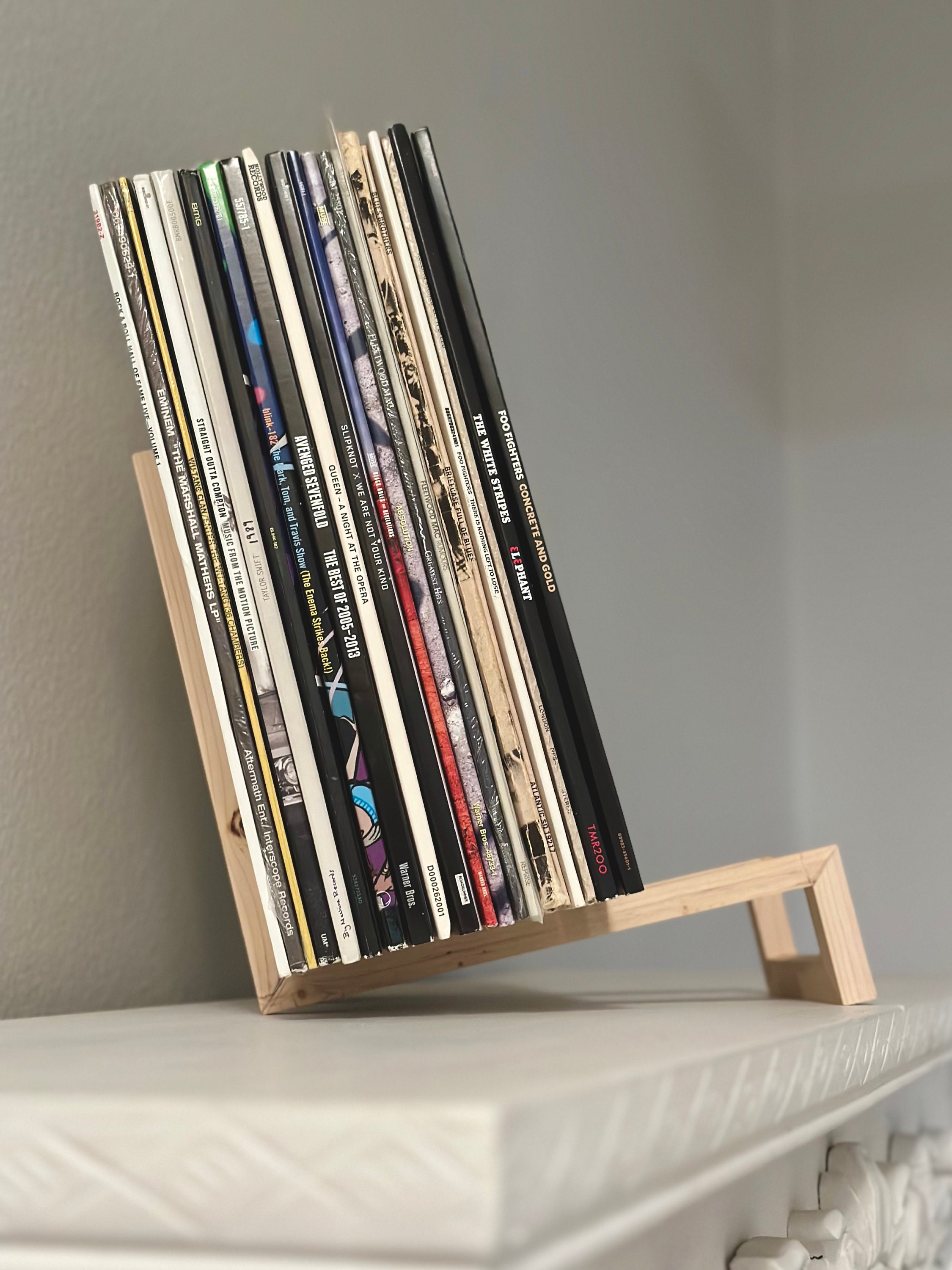 Vinyl Record Stand, Wood Record Holder, Minimalist, Handmade in the USA ...