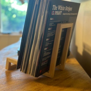 Vinyl Record Stand, Wood Record Holder, Minimalist, Handmade in the USA ...