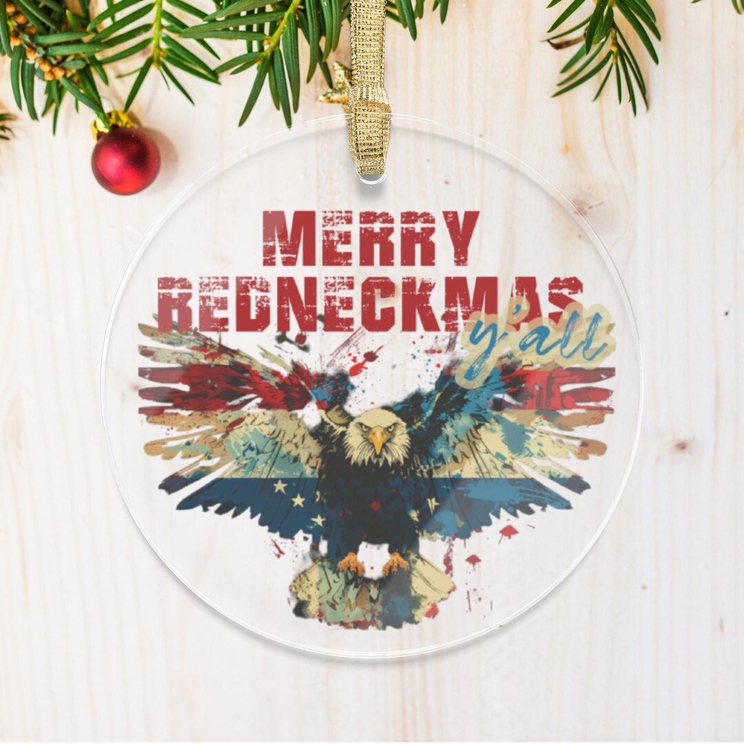 Acrylic Ornament Redneck-mas Christmas Decor Indoor, Conservative ...