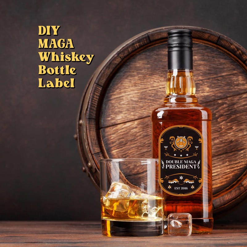 Whiskey Bottle Label - Etsy