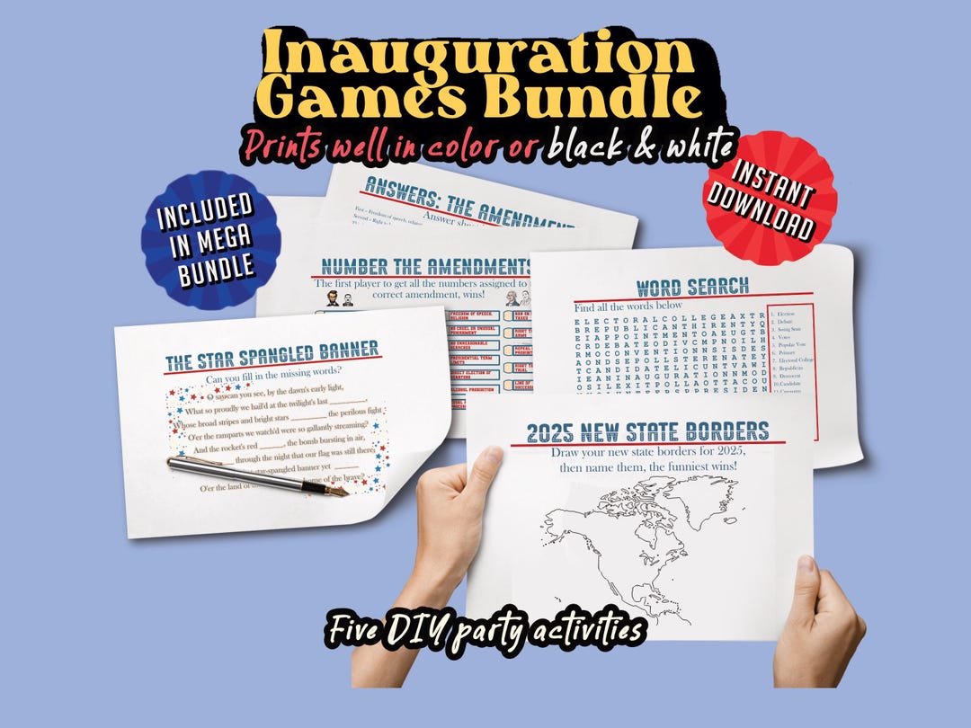 American Politics Party Games Digital Bundle PDF & Bonus Trump Name ...