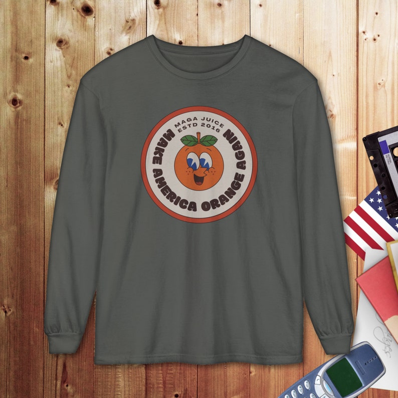 Retro Mascot Conservative MAGA Long Sleeve Shirt, USA Political Tee ...