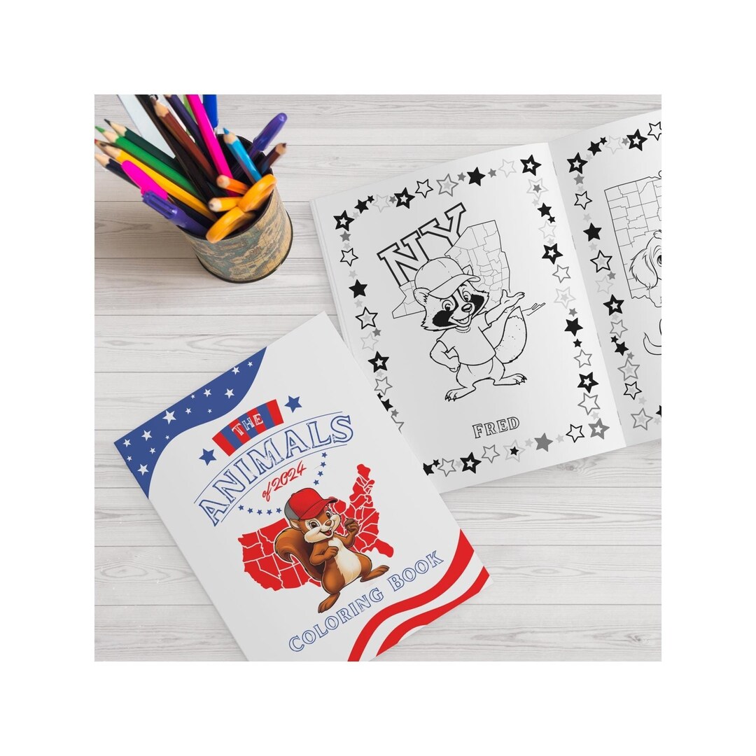 MAGA Trump Coloring Book for Kids, Animal Lover Soft Cover Drawing ...