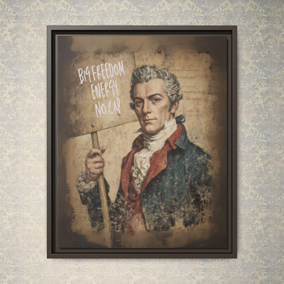 Funny Gen Z Wall Art, USA 250th Gifts, 1776 Founding Fathers Poster or ...