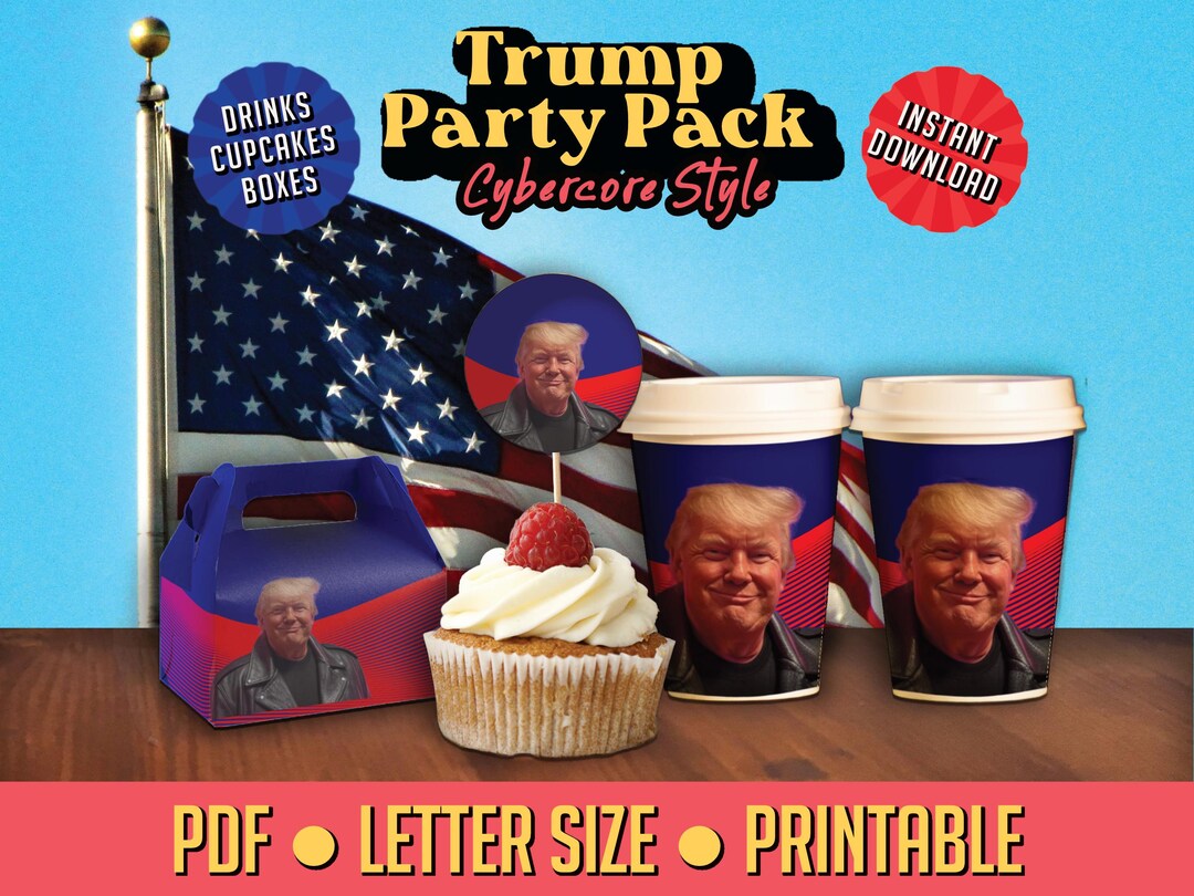 Inauguration 45 47 Party Pack Digital Bundle, Disposable Cup Cupcake ...