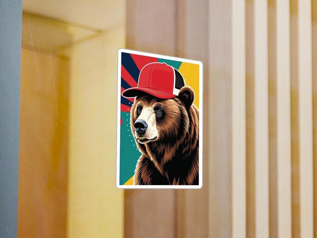 MAHA Vinyl Sticker RFK Jr, Bobby Kennedy Central Park Bear Red Hat Pop ...