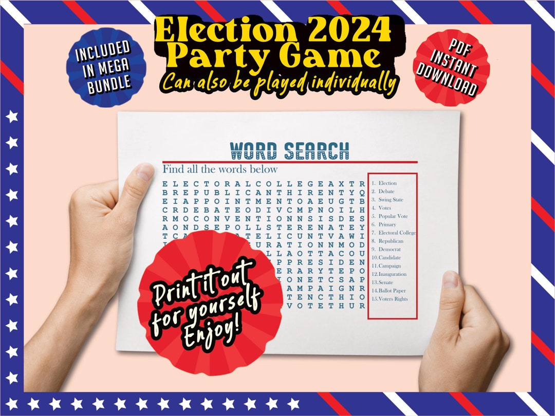 Inauguration Trump Word Search, Family Activity Digital Download PDF ...