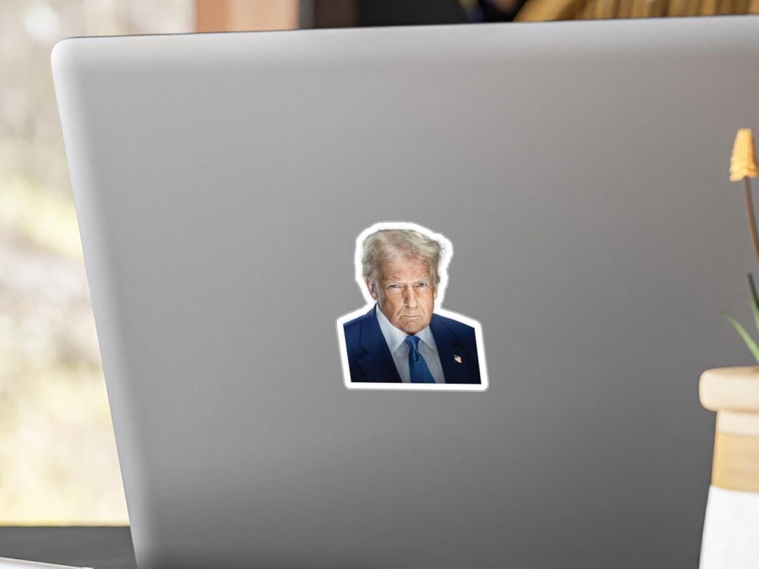 Donald Trump Portrait 2025 Outdoors Vinyl Sticker, MAGA Voter Outside ...