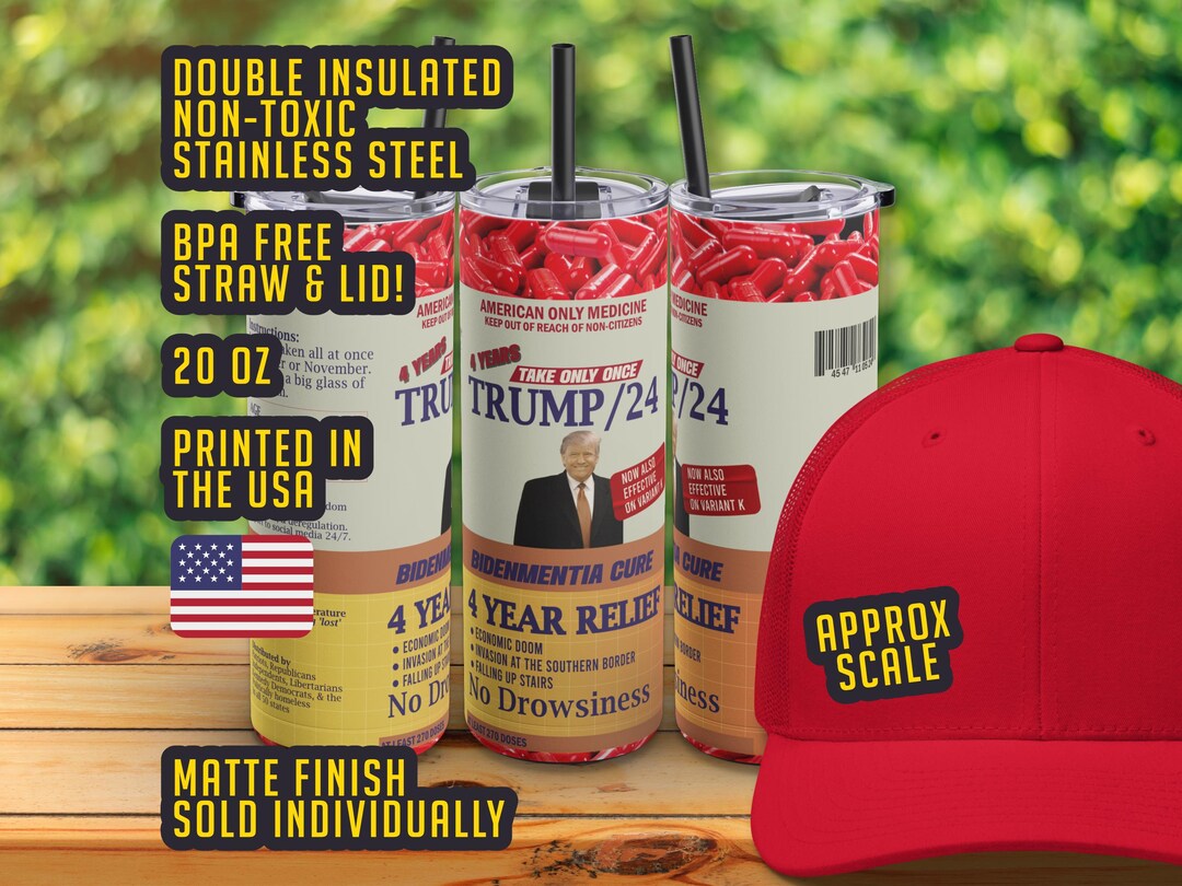 Trump Mug for Inauguration 2025, Skinny Tumbler With Straw, 20oz ...