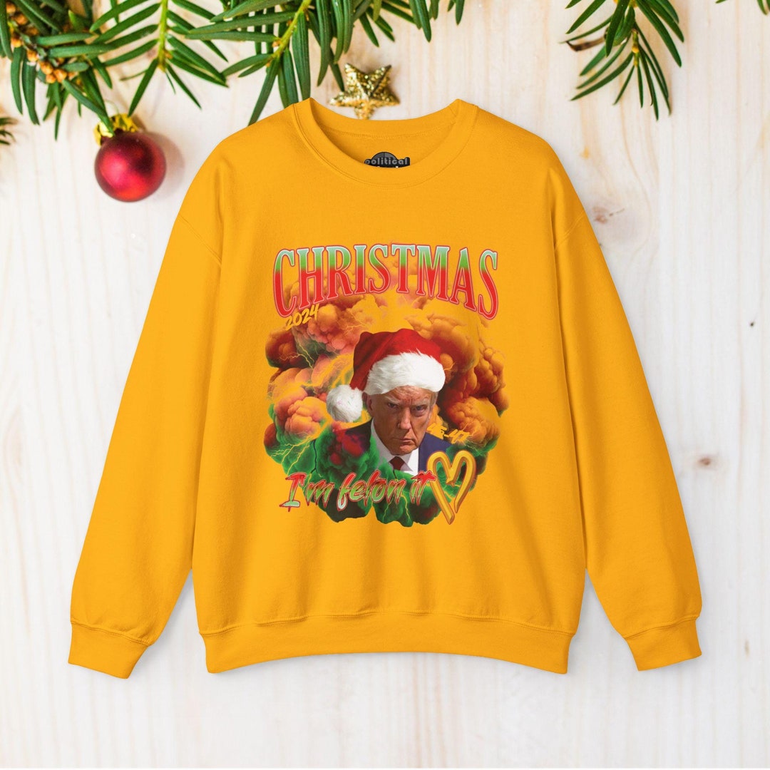 Bootleg Trump Mugshot Sweatshirt Christmas, Republican Gifts for 47th ...