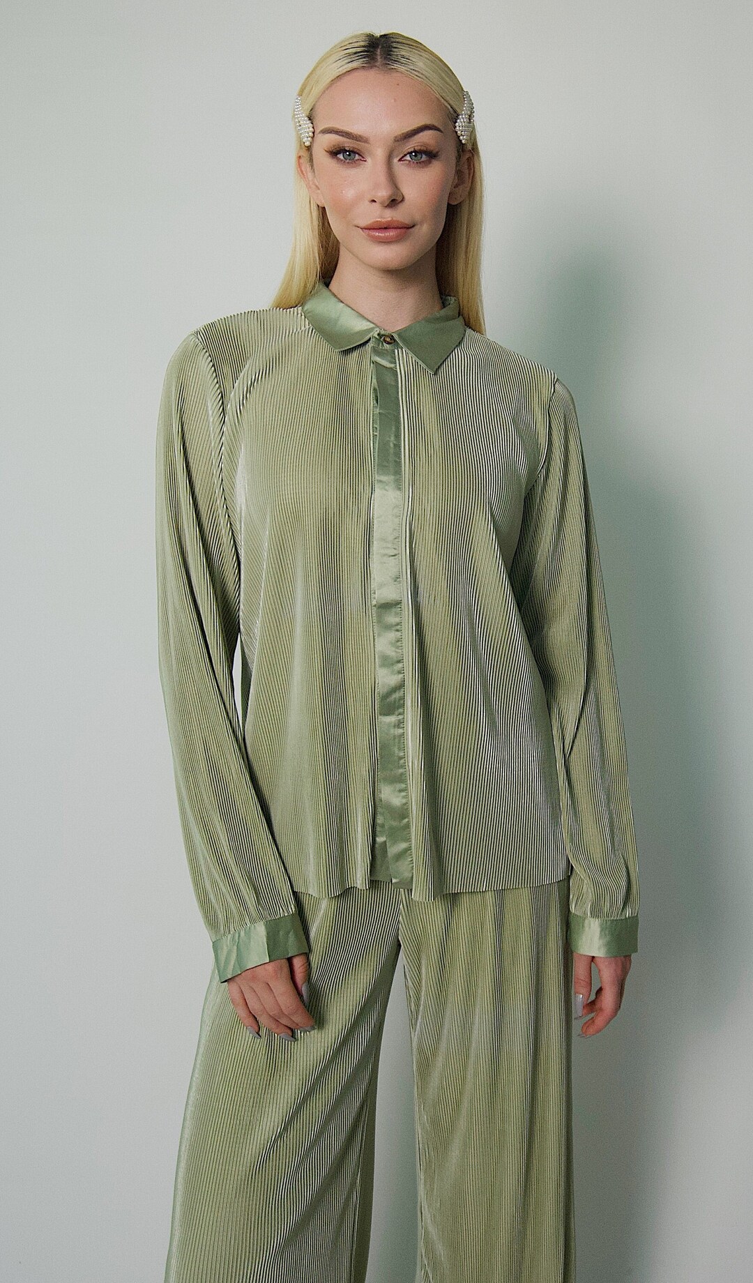 Pleated Wide Leg Pants Womens Pant Suit Fashion 2023 Casual Loose