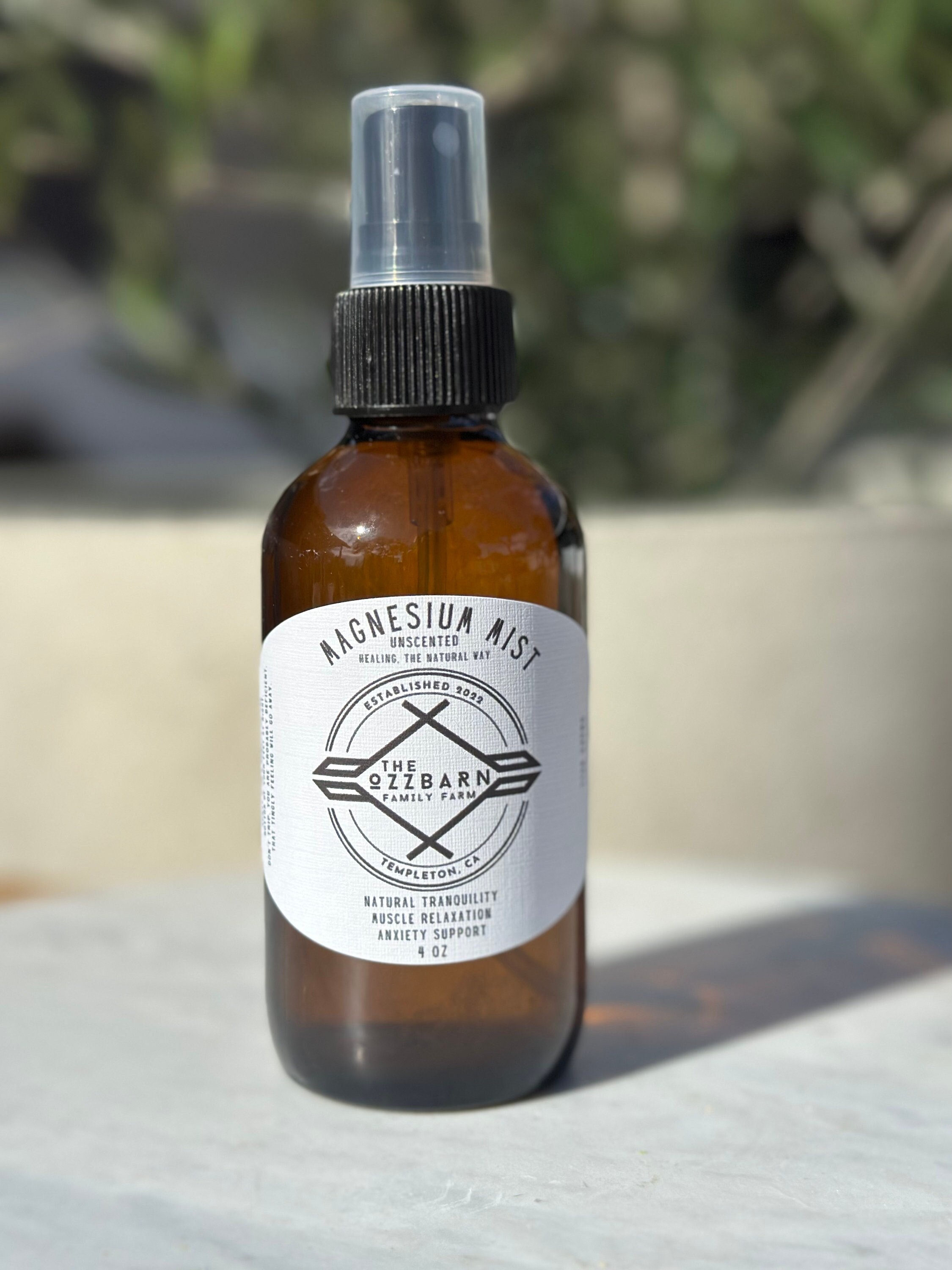 Magnesium Oil Spray Better Sleep Anxiety Relief 4 Oz Glass Amber Bottle ...