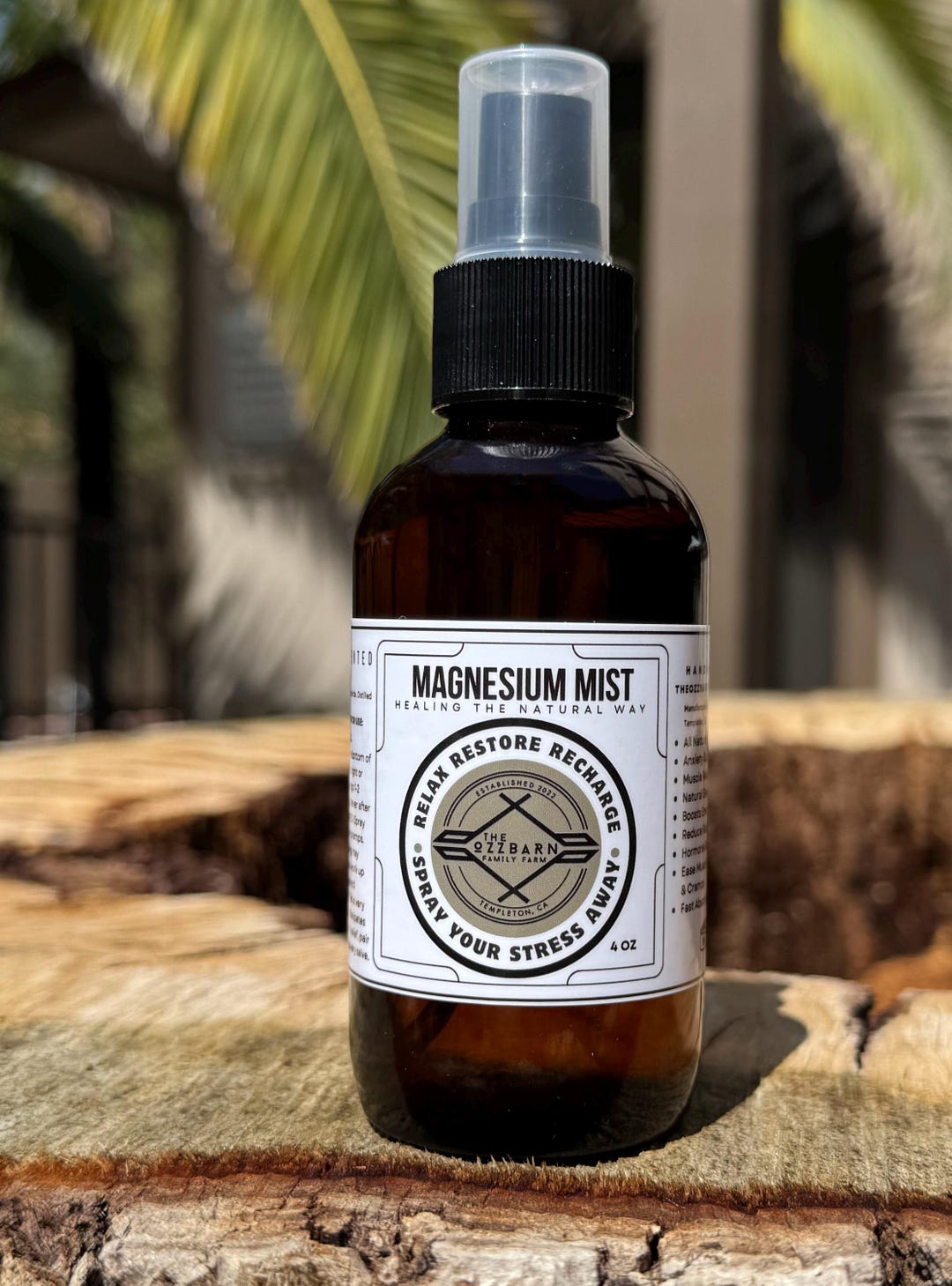 Magnesium Spray – Natural Sleep Aid & Stress Relief, 4oz Amber Glass - Etsy