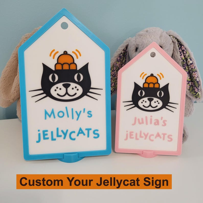 Custom Plushie Collection Name Sign | 3D Printed Display Tag for ...