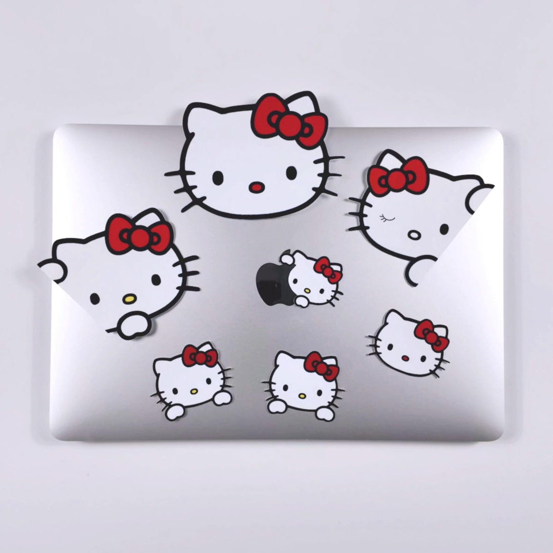 Hello Kitty Waterproof Sticker,vinyl Decal,macbook Apple Decal,laptop ...