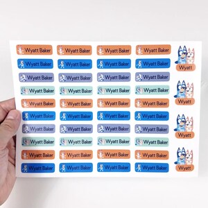 88 Pcs Bluey Waterproof Name Sticker, Daycare Label, School Supply ...