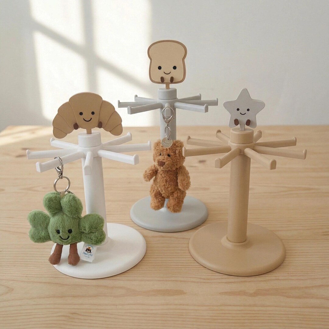Jellycat Style Spinner Display Stand for Keychains| Desk Decor ...