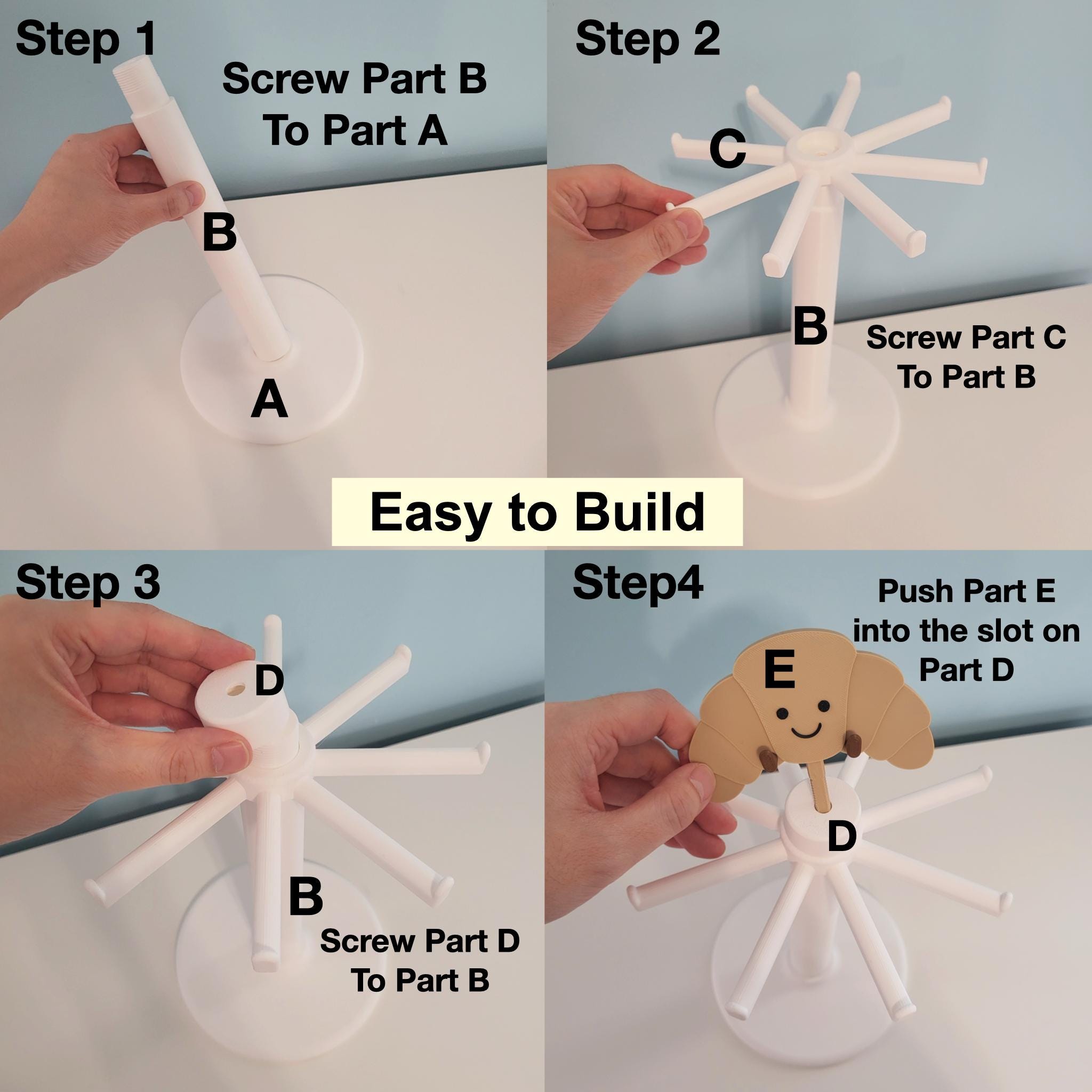 Jellycat Style Spinner Display Stand for Keychains| Desk Decor ...