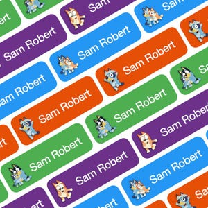 88 Pcs Bluey Waterproof Name Sticker, Daycare Label, School Supply ...