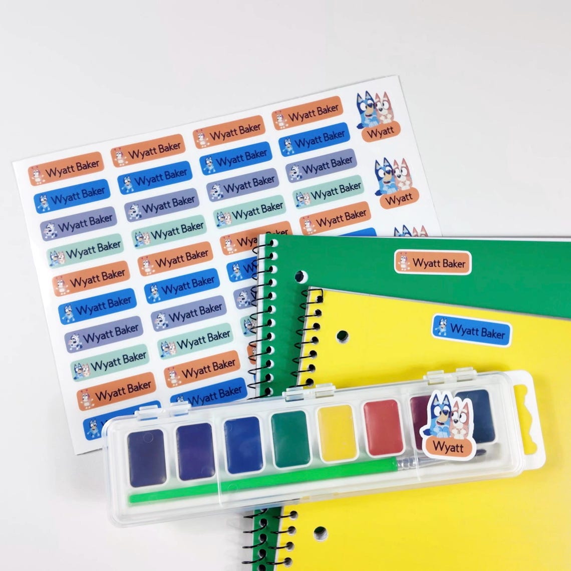 88 Pcs Bluey Waterproof Name Sticker, Daycare Label, School Supply ...
