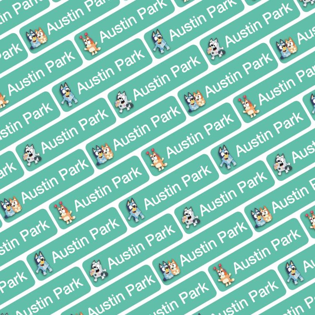 88 Pcs Bluey Waterproof Name Sticker, Daycare Label, School Supply ...