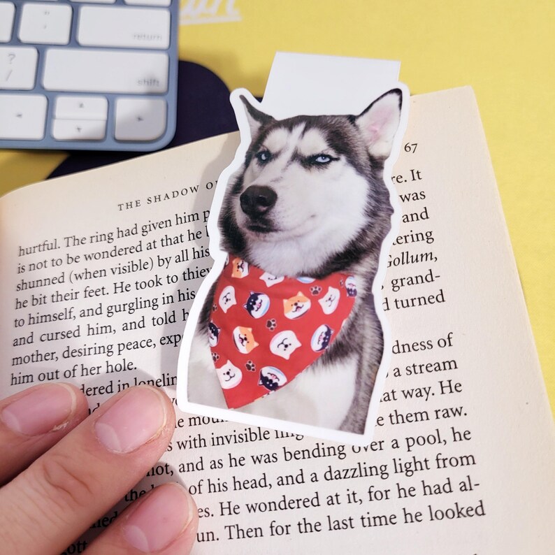 Custom Dog Photo Bookmarks, Personalized Magnetic Pet Bookmark, Custom ...