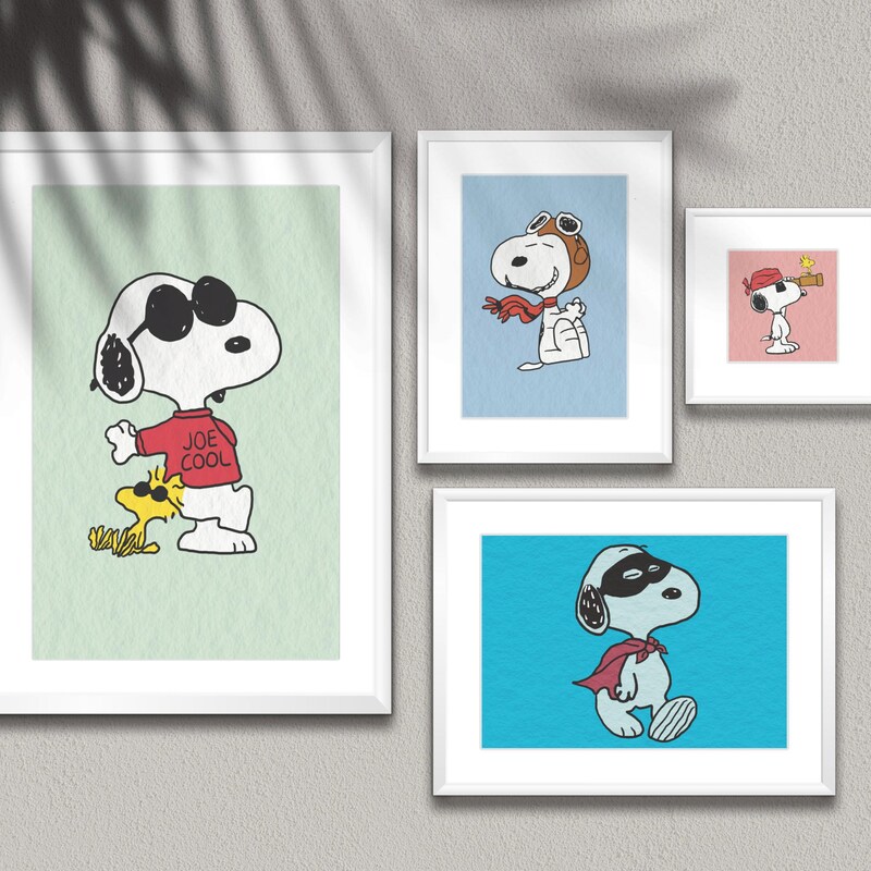 Snoopy Wall Art - Etsy