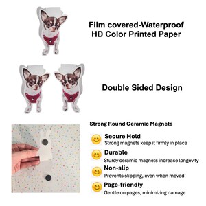 Custom Dog Photo Bookmarks, Personalized Magnetic Pet Bookmark, Custom ...