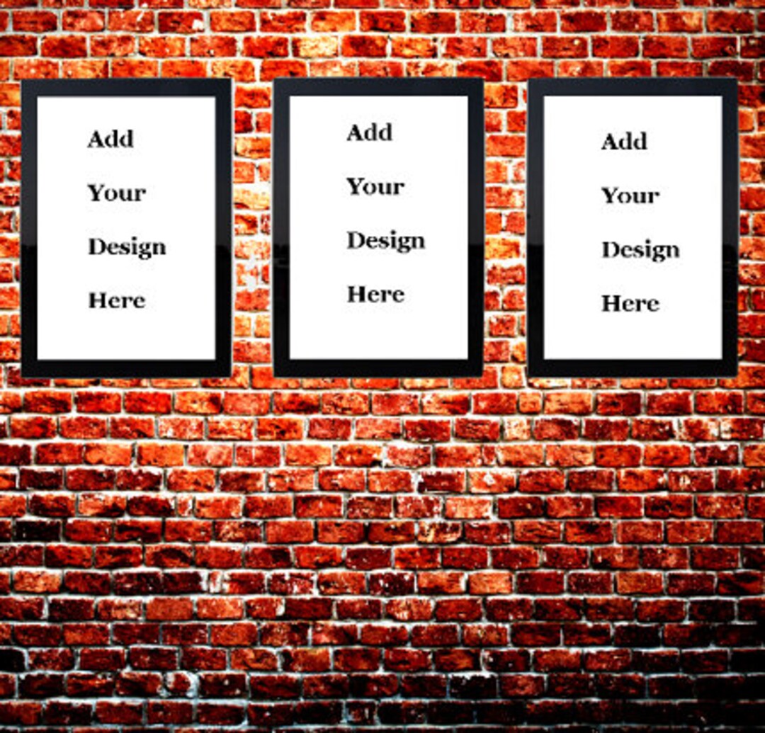 3 Frame Photo Mockup, Wall Art Photo Frame, Three Canvas Photo Mockups ...