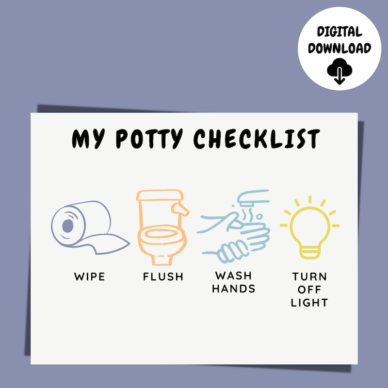 Bathroom Reminder Chart - Etsy