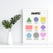 Shapes Poster | Printable Educational Wall Art, Rainbow Nursery Decor ...
