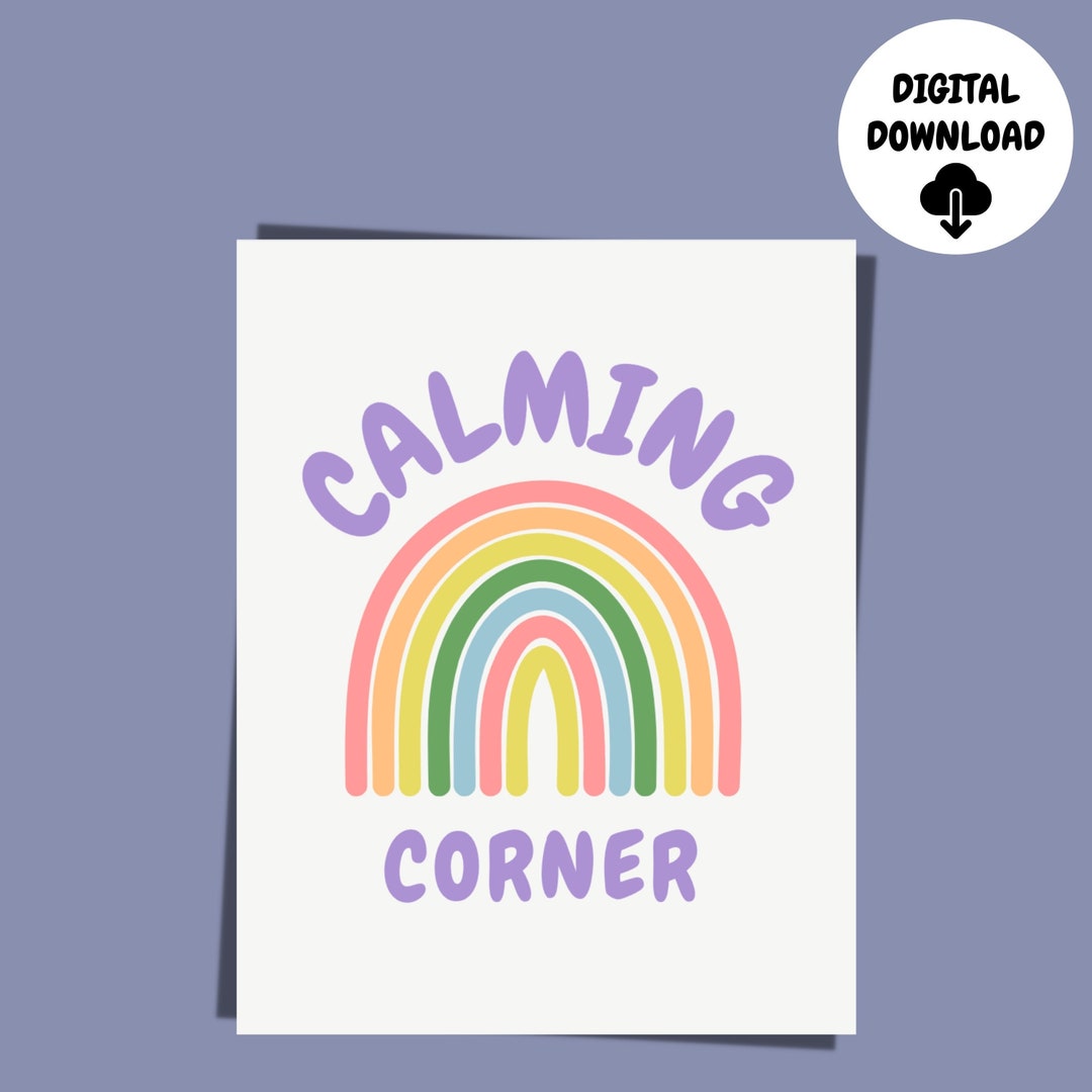 Calming Corner Poster | Relaxing Art, Printable Educational Wall Art ...
