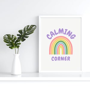 Calming Corner Poster | Relaxing Art, Printable Educational Wall Art ...