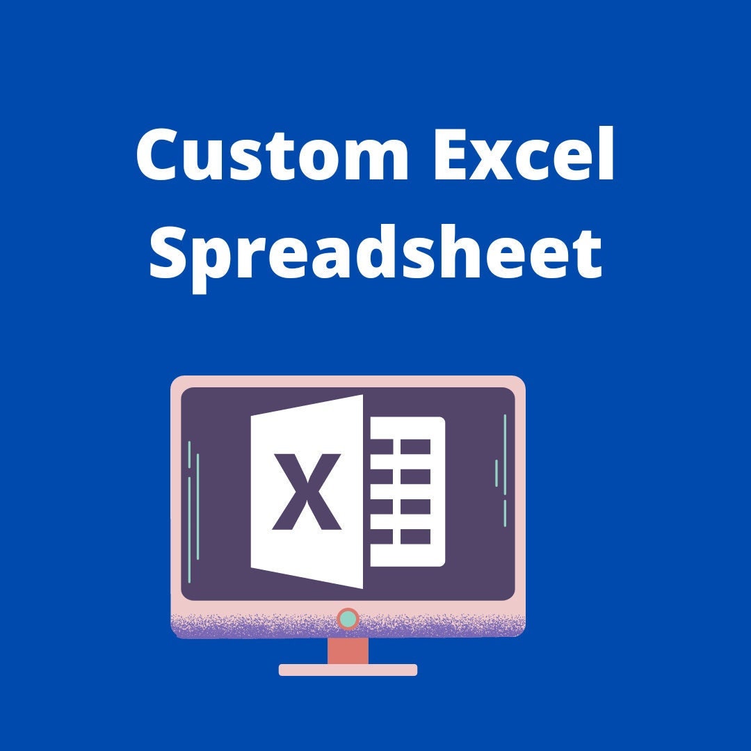 Custom Excel Spreadsheet Etsy 