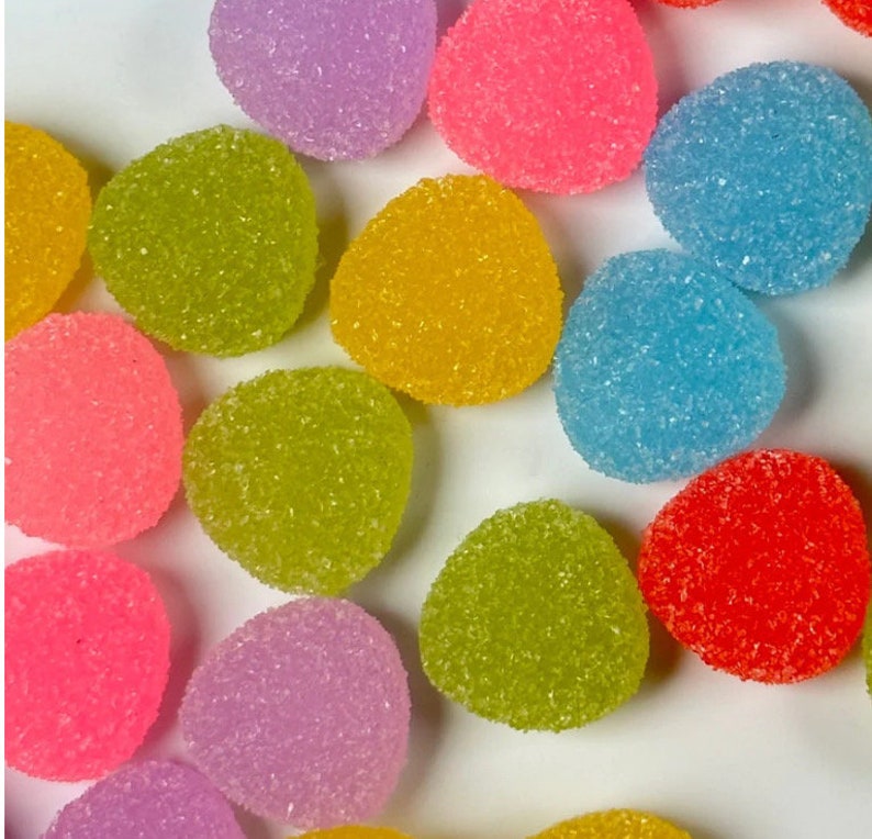 6 Pc Assorted Colored Faux Christmas Gumdrop Candy Pieces | Decoden ...