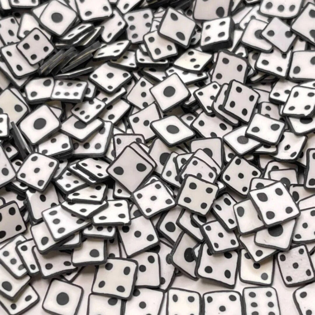 20g 5mm Las Vegas Gamble Faux Dice Game Polymer Clay Slice | Decoden ...