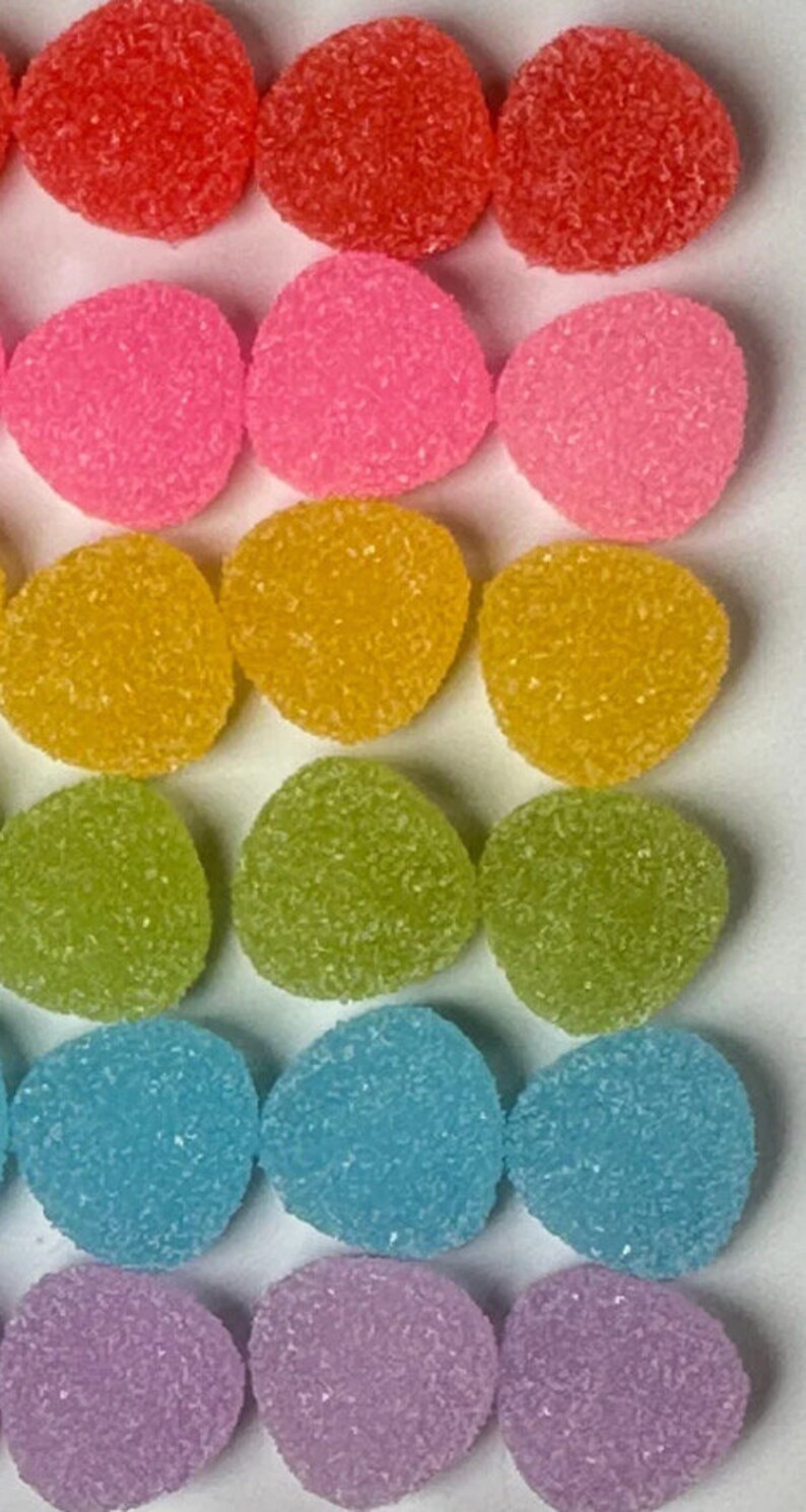 6 Pc Assorted Colored Faux Christmas Gumdrop Candy Pieces | Decoden ...