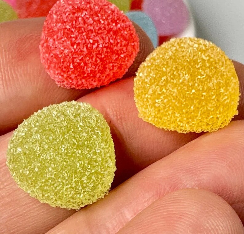 6 Pc Assorted Colored Faux Christmas Gumdrop Candy Pieces | Decoden ...