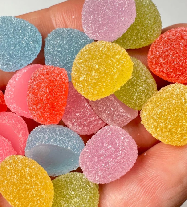 6 Pc Assorted Colored Faux Christmas Gumdrop Candy Pieces | Decoden ...