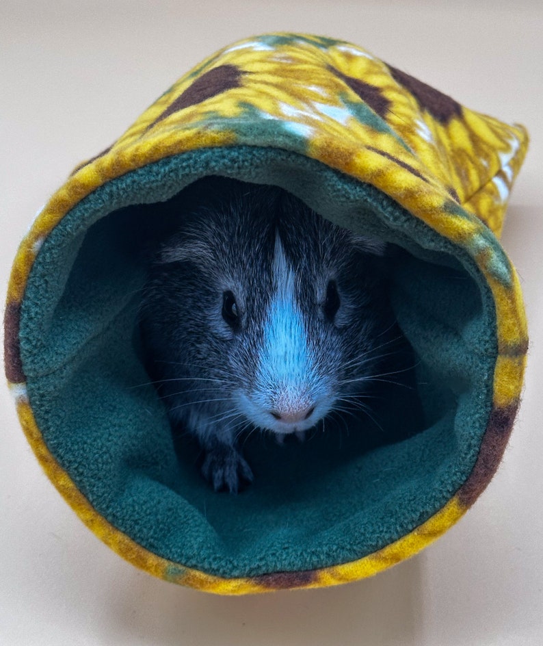 Guinea Pig Snugglesack, Handmade Fleece Sunflowers, Warming Snuggle Bag ...