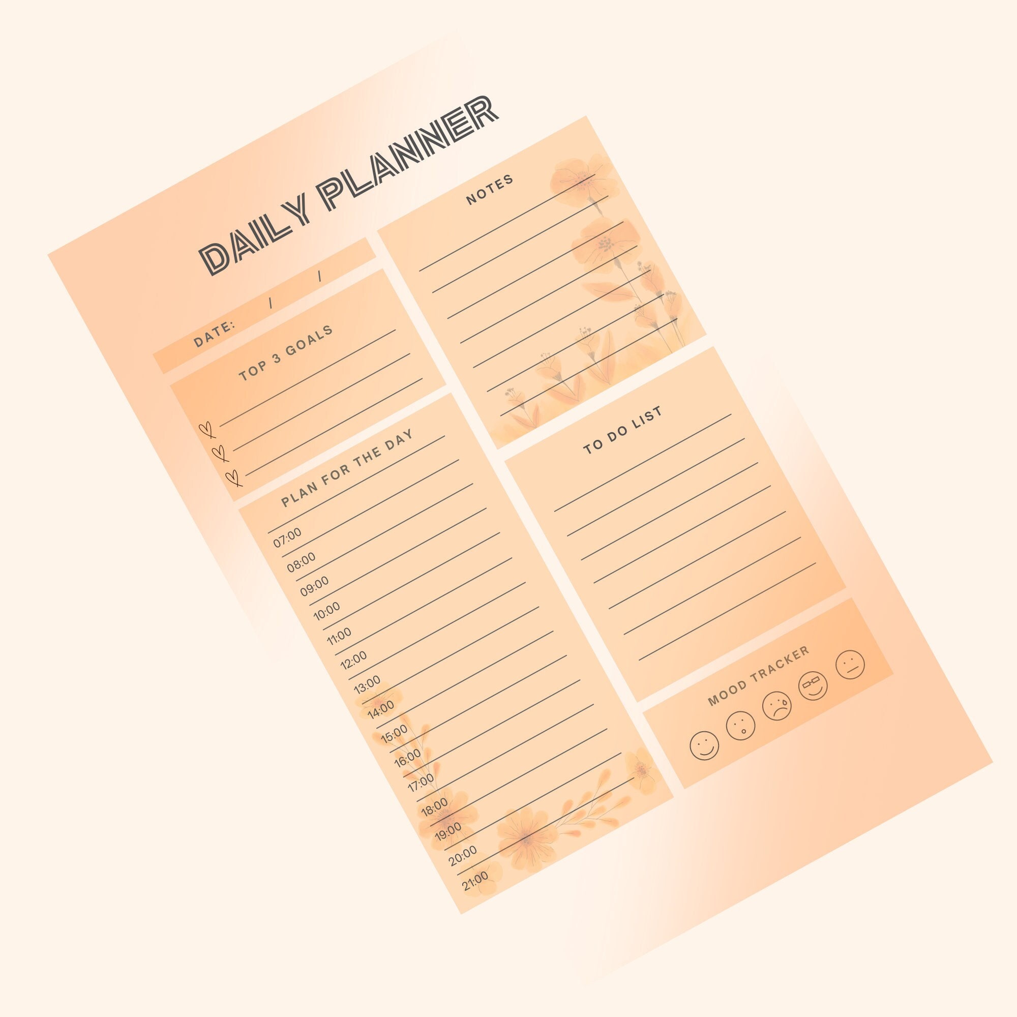 Daily Planner, Digital Planner, Printable Planner - Etsy