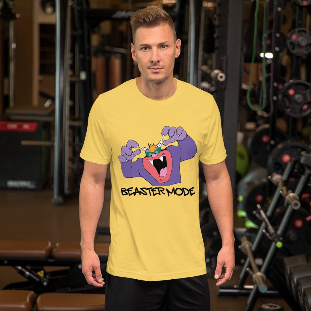 Beaster Mode Retro Gym T-shirt - Etsy