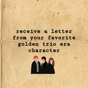 Letter From Your Favorite Golden Trio Era Character - Etsy