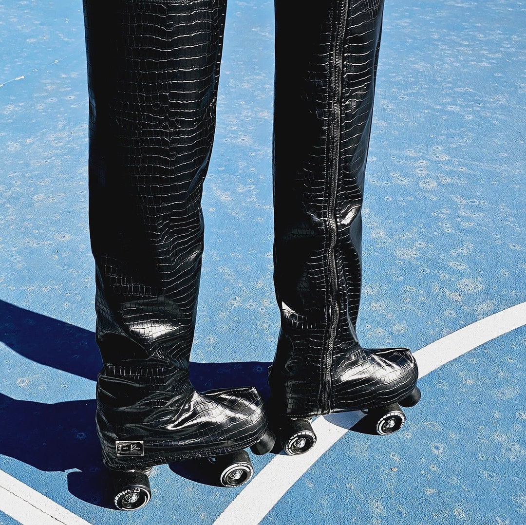 Roller Skate Cover, Leather Cover, Black Cover, Skate, Roller Skate ...