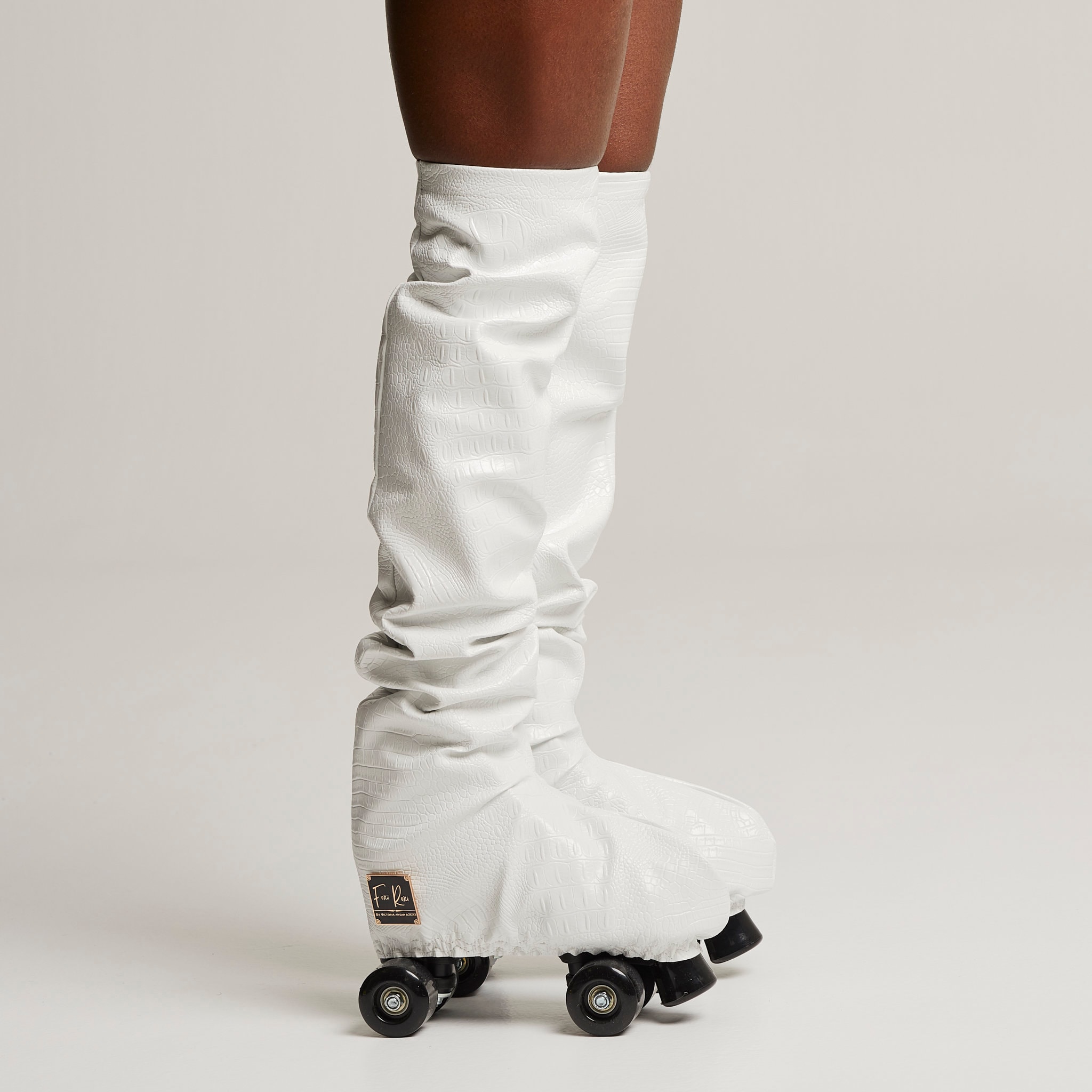 Roller Skate Cover, Go-go Boots, Leather Cover, White Cover, Skate ...