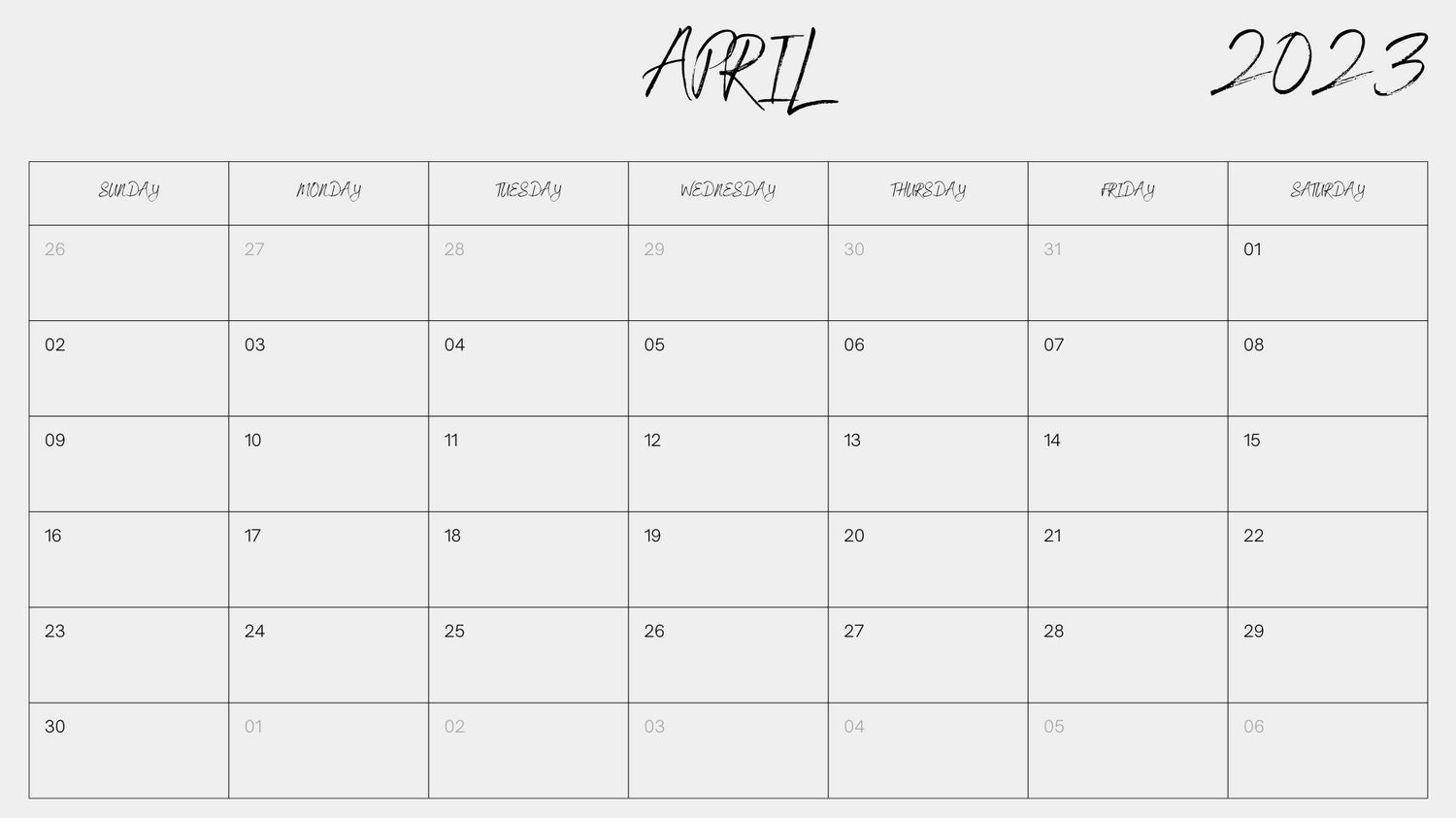 Printable 2023 Calendar Instant Download - Etsy