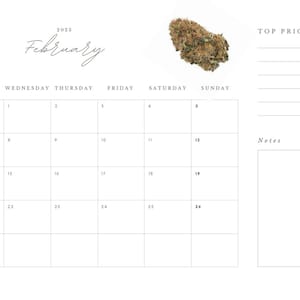 Printable Cannabis 2023 Calendar Instant Download - Etsy