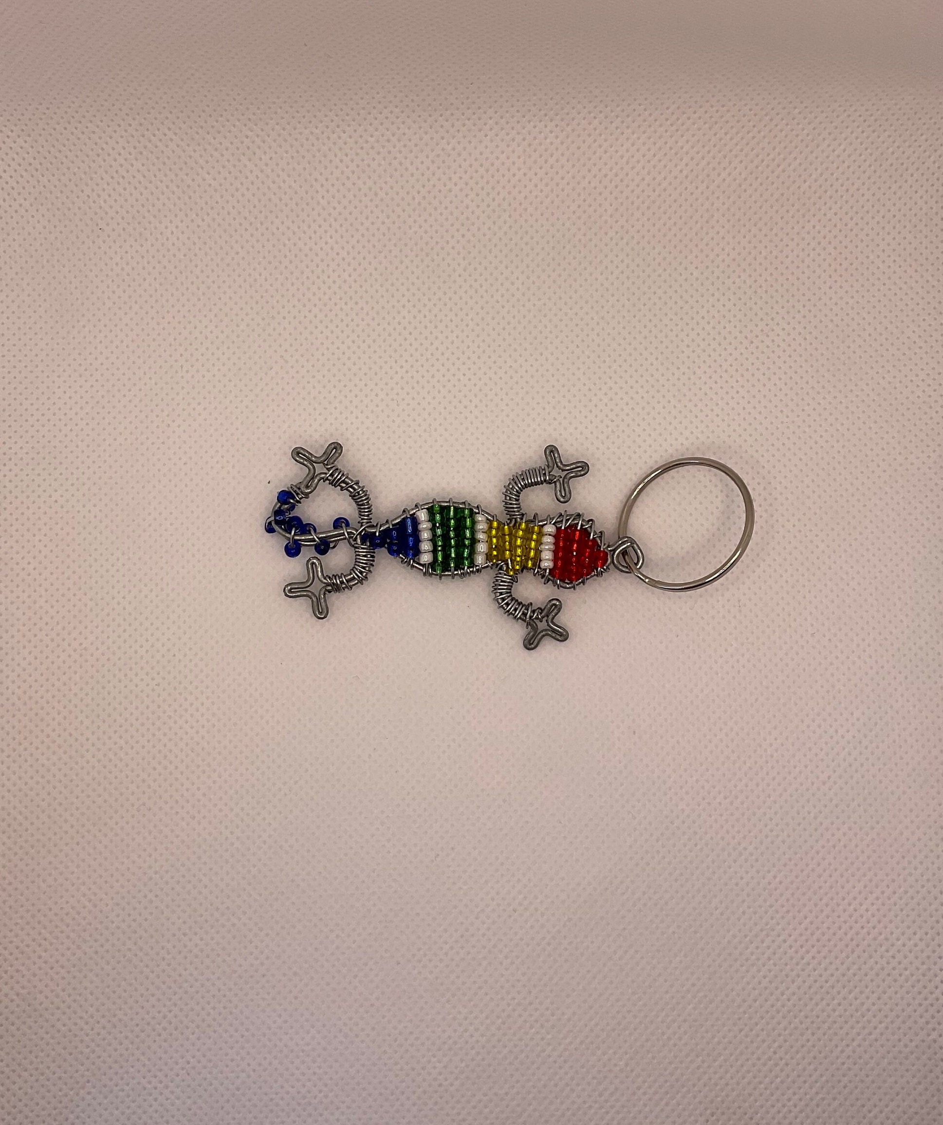 Beaded African Art Gecko Keychain, Gifts for Her, Double Sided ...