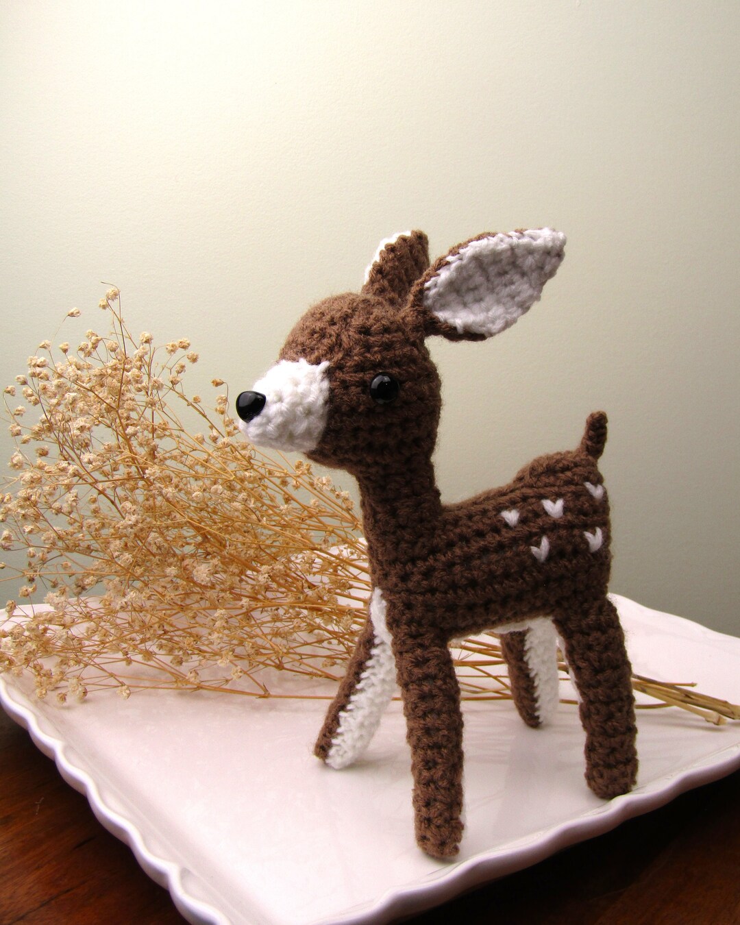 Crochet Deer Plushie: Woodland Nursery Decor, Amigurumi Stuffed Animal ...